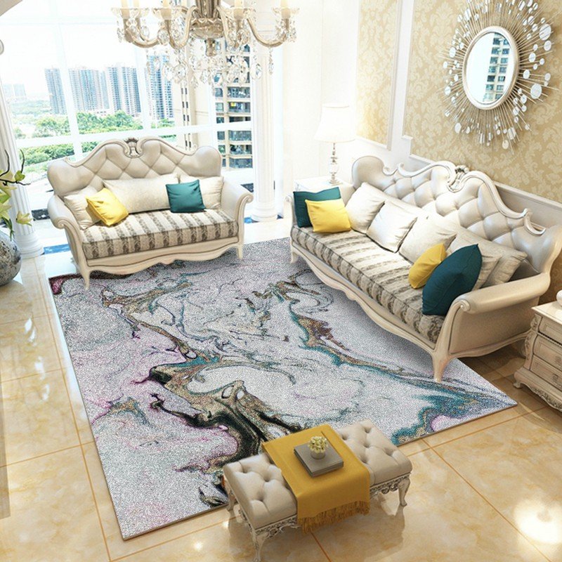 Abstract Gray Watercolor Splash Carpet ⋆ Emirates Home