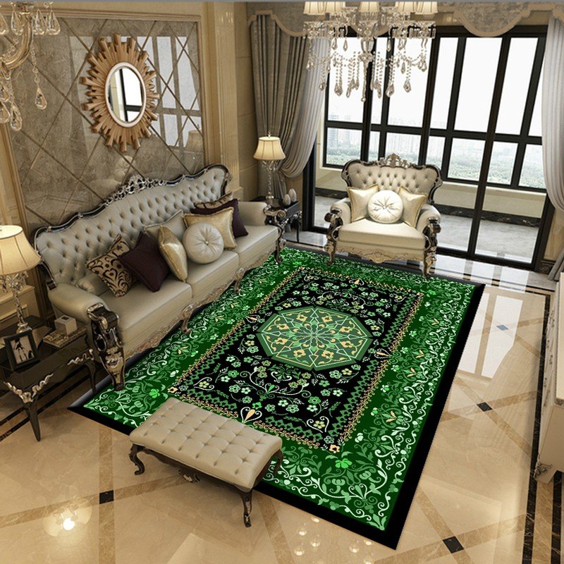 Emerald Floral Mandala Carpet ⋆ Emirates Home