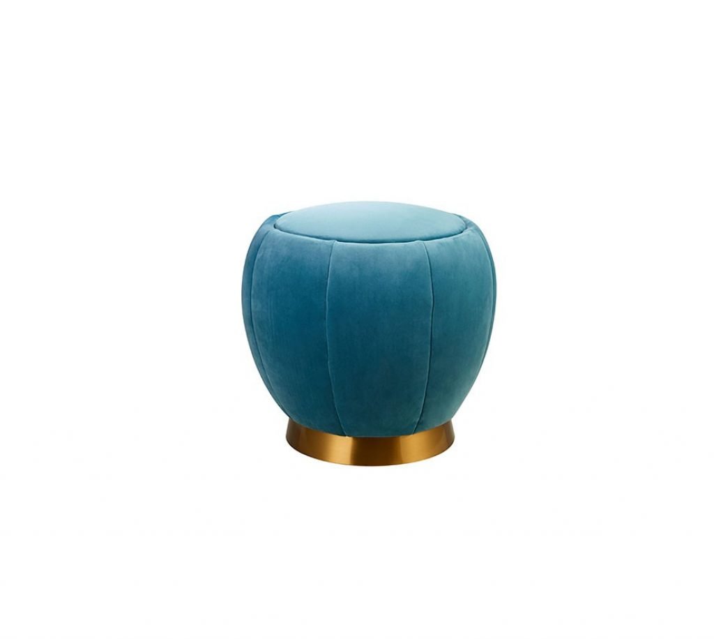 Soft Blue Balloon-Shaped Pouf ⋆ Emirates Home