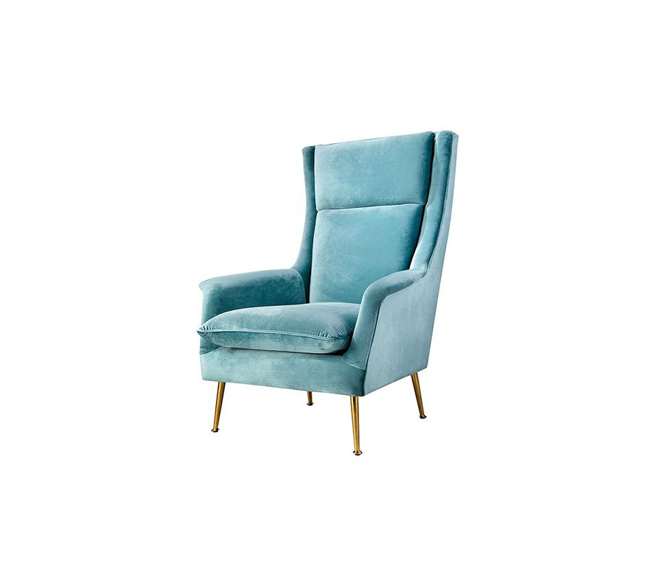 Tall Light Blue Armchair ⋆ Emirates Home