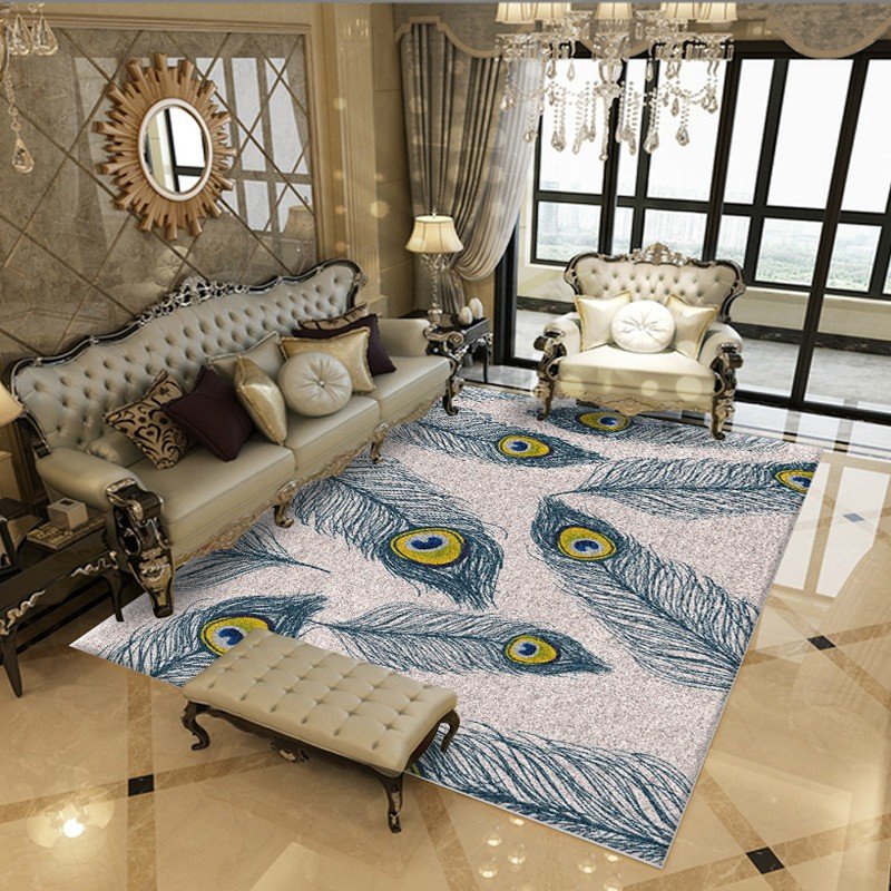 Colorful Peacock Feather Carpet ⋆ Emirates Home