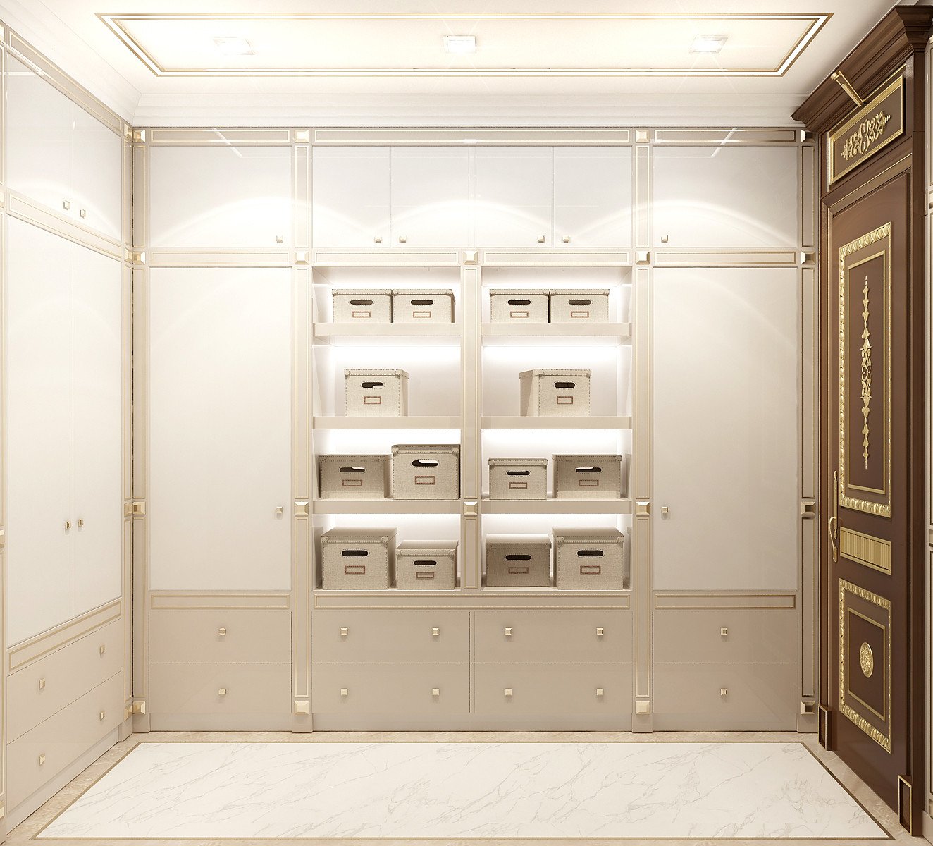 Light Beige Store With Classic Carved Elements ⋆ Emirates Home