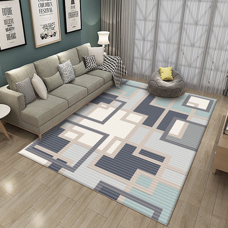Gray Color Tetris Pattern Carpet ⋆ Emirates Home