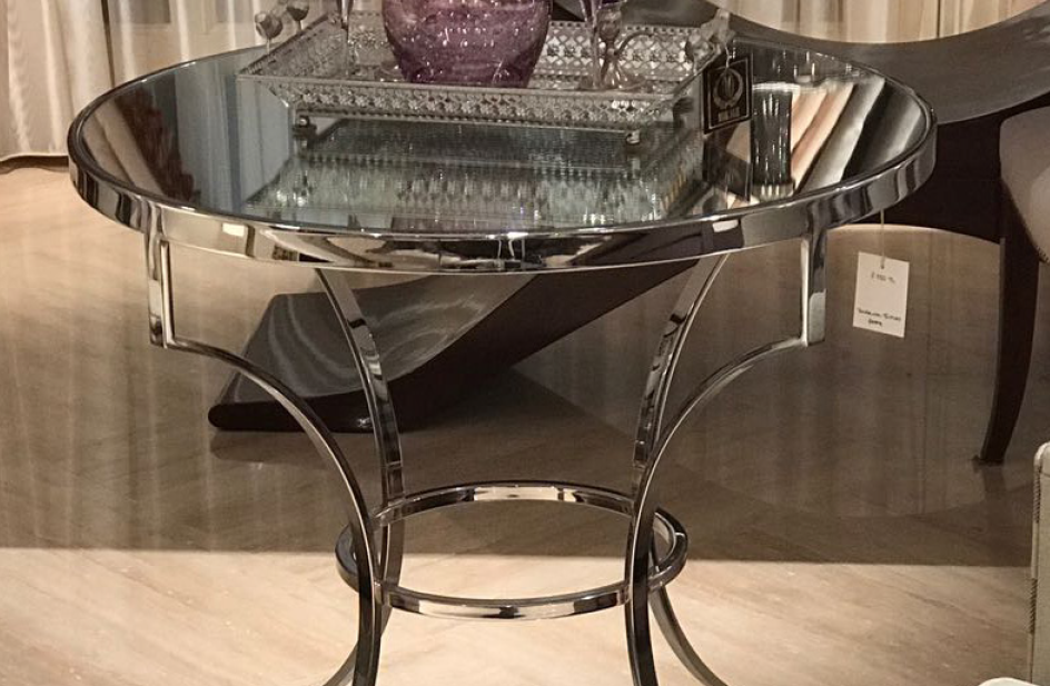 Stainless Mirror Top Coffee Table ⋆ Emirates Home