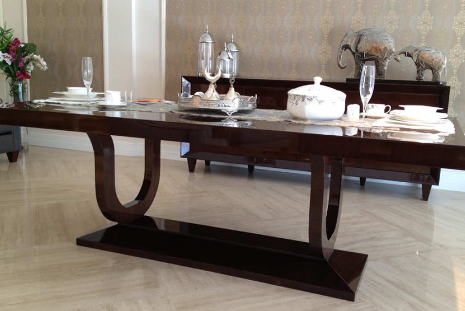 Abstract Wood Dining Table ⋆ Emirates Home
