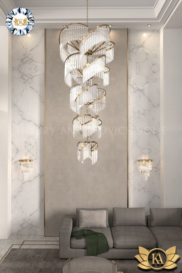 Crystal twist chandelier ⋆ Emirates Home