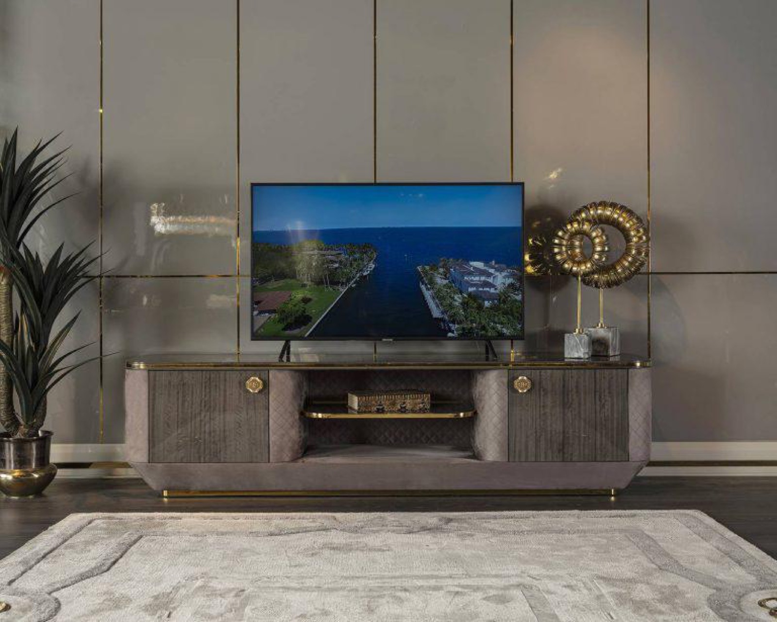 Luxury Wood TV Rack ⋆ Emirates Home