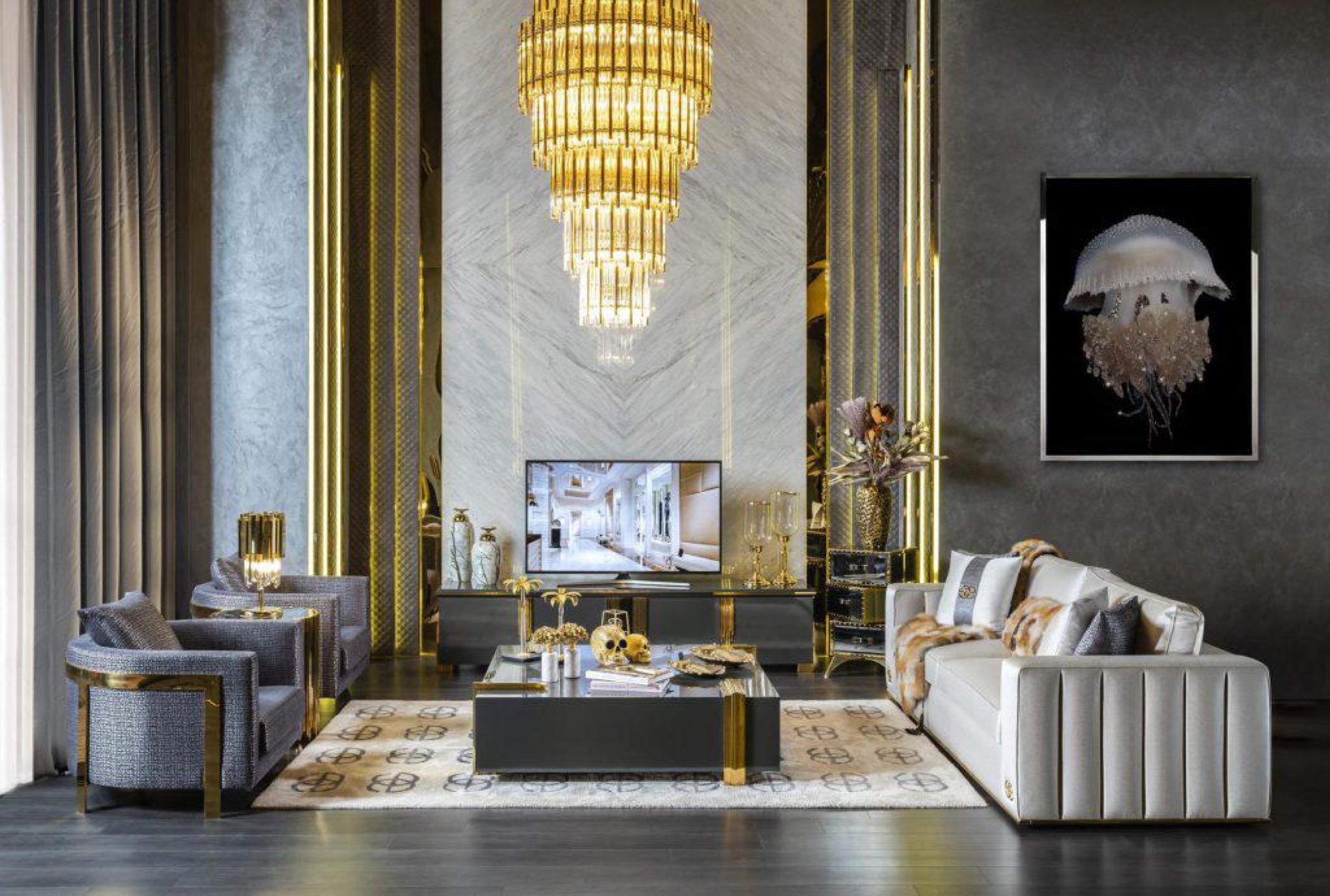 Extravagant Furniture Living Room Set ⋆ Emirates Home