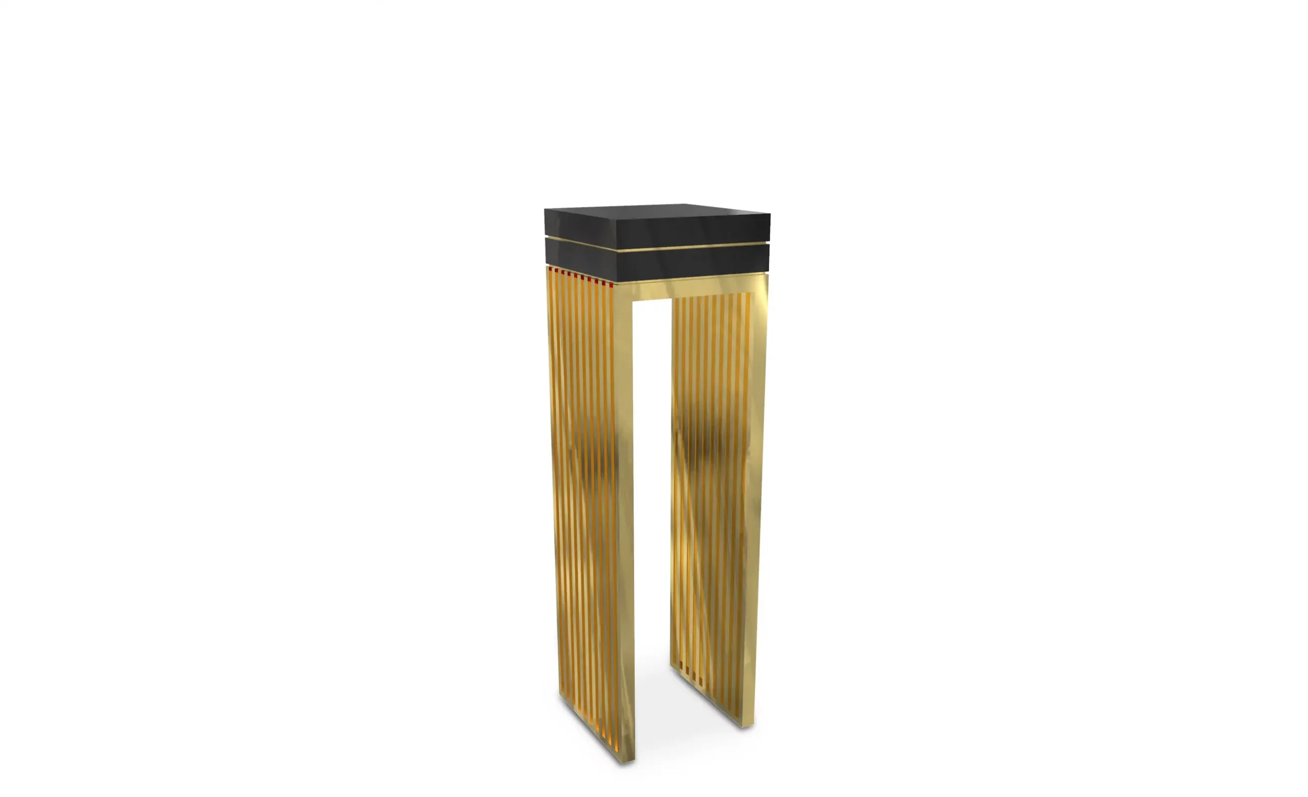 Tall Black Gold Bar Table ⋆ Emirates Home