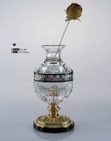 Luxury Gold Translucent Elegant Vase ⋆ Emirates Home