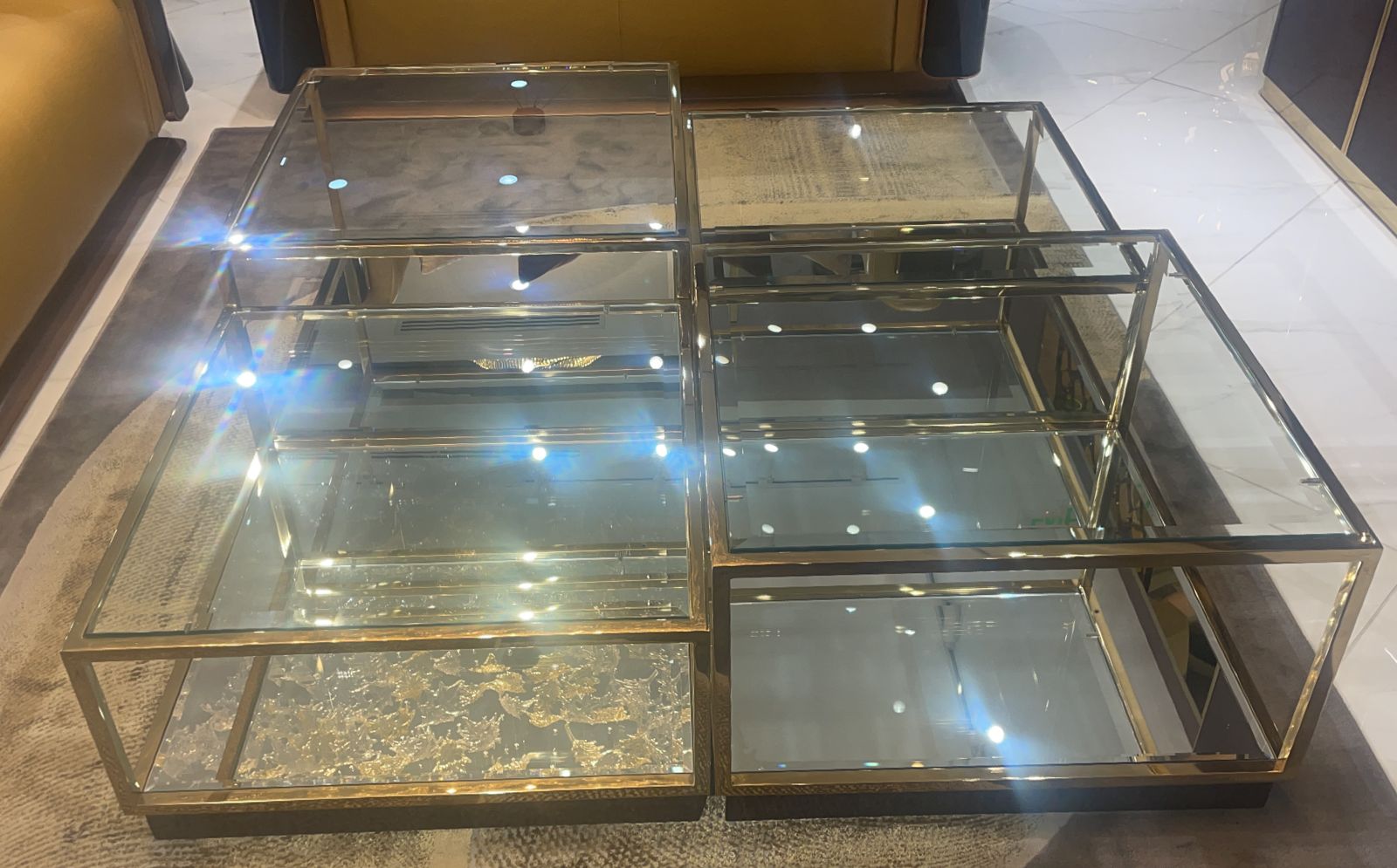 Luxury Square Glass Table ⋆ Emirates Home